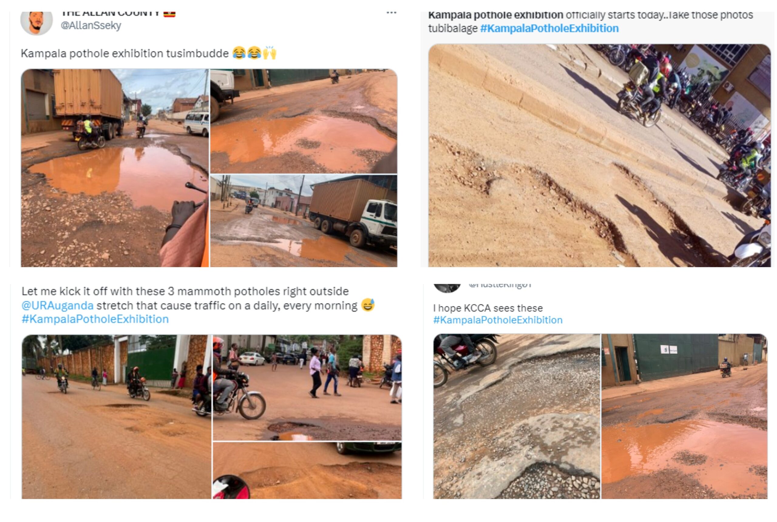 Ugandans Showcase Gaping Potholes in Kampala Pothole Exhibition - Prime ...